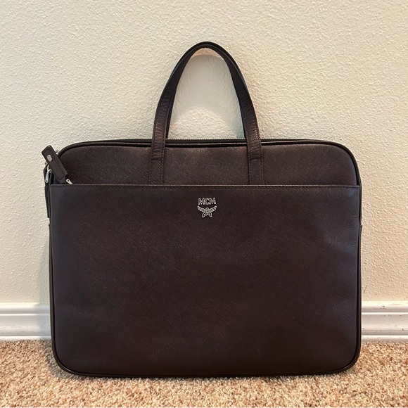 MCM | Bags | Mcm Briefcaselaptop Bag Plum | Poshmark
